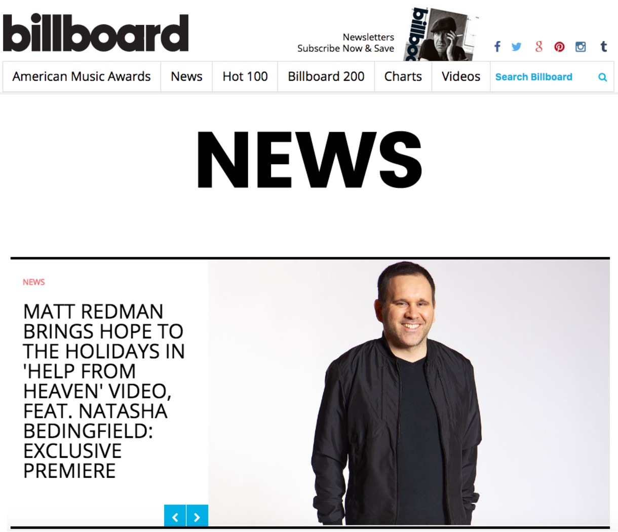 Music Videos News | Matt Redman's New Music Video 'Help From Heaven ...